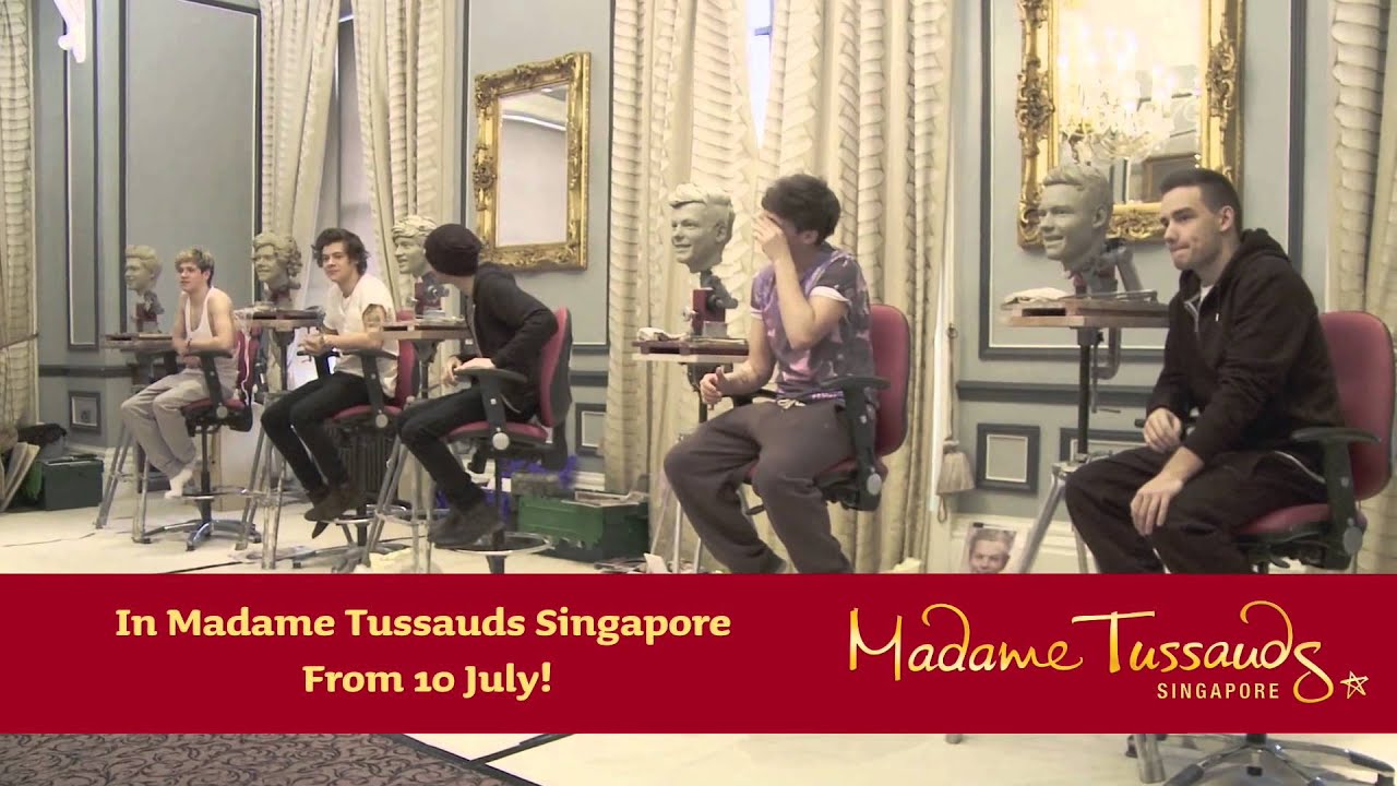 One Direction figures comes to Madame Tussauds Singapore! - YouTube