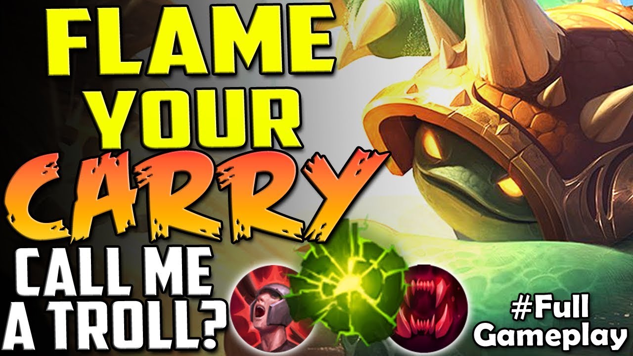 FLAME YOUR CARRY | CALL ME A TROLL? | New Runes Rammus vs Camille TOP ...