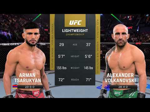 Arman Tsarukyan vs Alexander Volkanovski Full Fight - EA Sports UFC 5 Fight Night