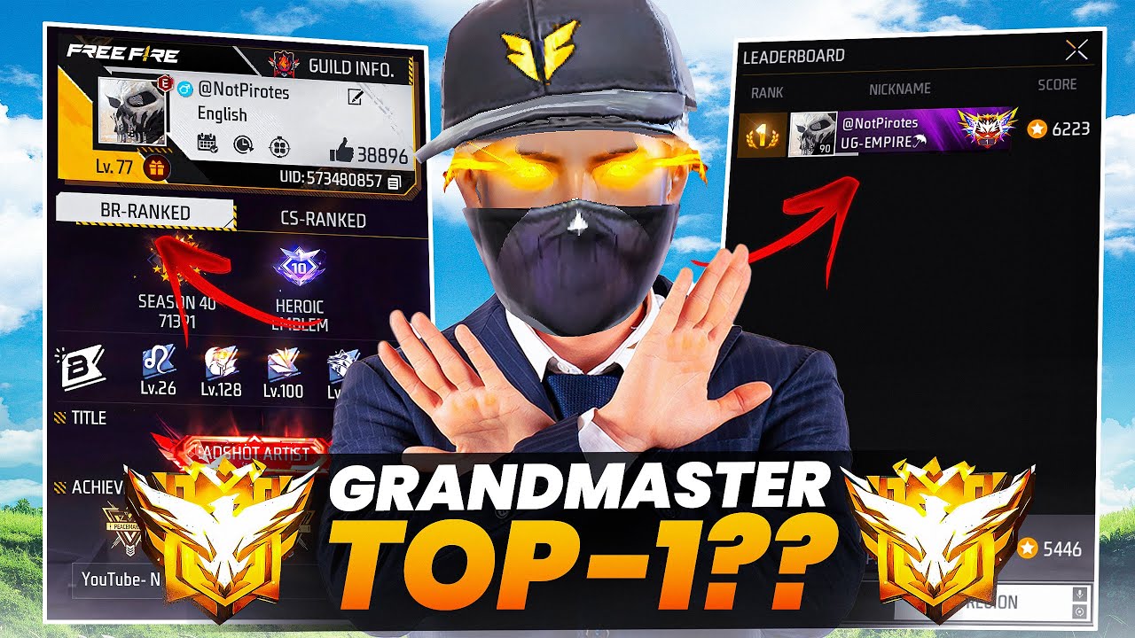 Grandmaster Top-1 Is Back 🔥🇮🇳 Garena Free Fire *No Clickbait - YouTube