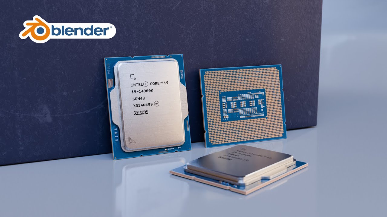 Intel i9-14900K Desktop Processor 3D Model | Animation | Blender - YouTube