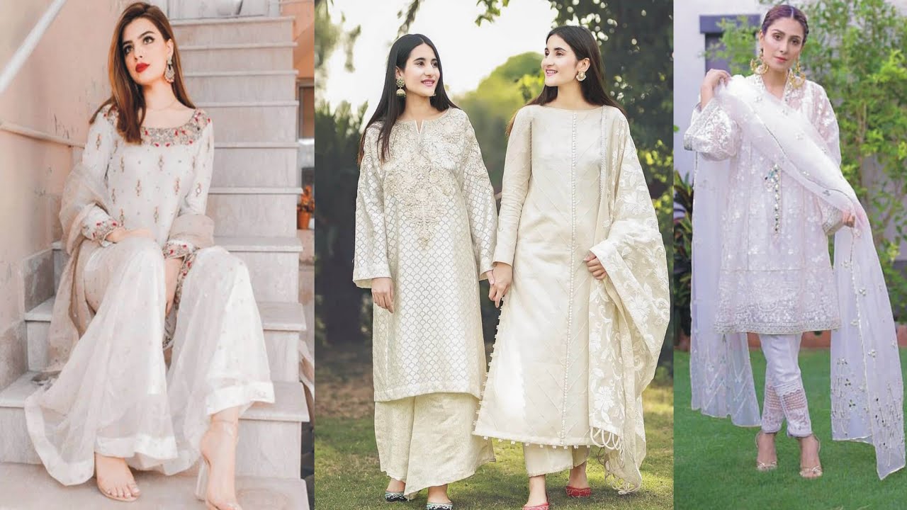 New Simple And Formal White Dressing Style Ideas | 2021 White Colour ...