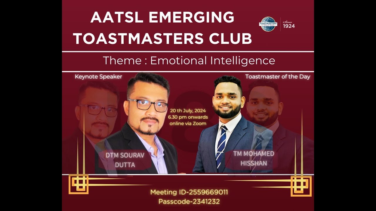 1st Meeting of TM Year 2024/25 of AATSL Emerging Toastmasters Club ...