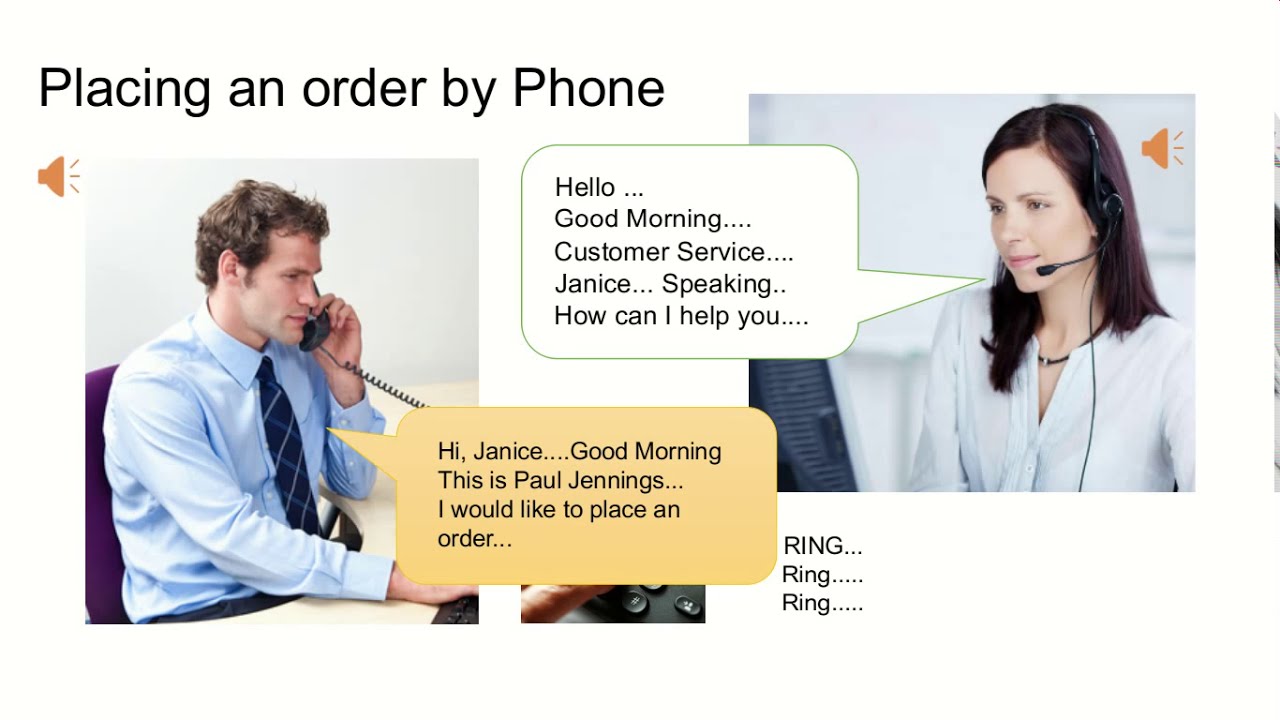 Making a phone order - YouTube