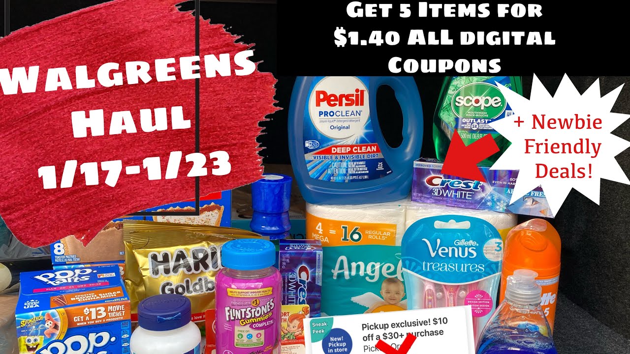 WALGREENS HAUL 1/17-1/23 HOW TO GET 5 ITEMS FOR $1.40 + NEWBIE FRIENDLY ...