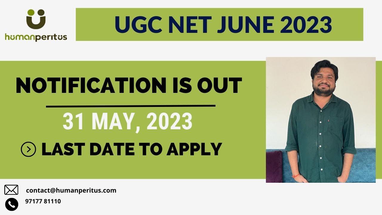 UGC NET June 2023- Notification is OUT - YouTube