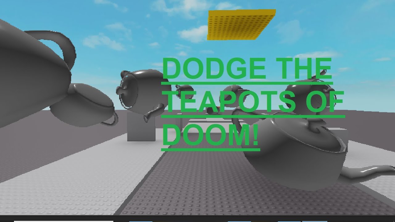 Giant Evil Teapots!(Test Recording/Roblox Dodge the tepots of doom ...