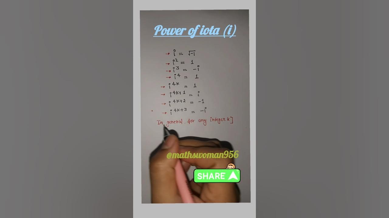 Power of iota(i) |Complex Numbers and Quadratic Equations|Class11|Chapter4|Ncert #maths #cbse # ...