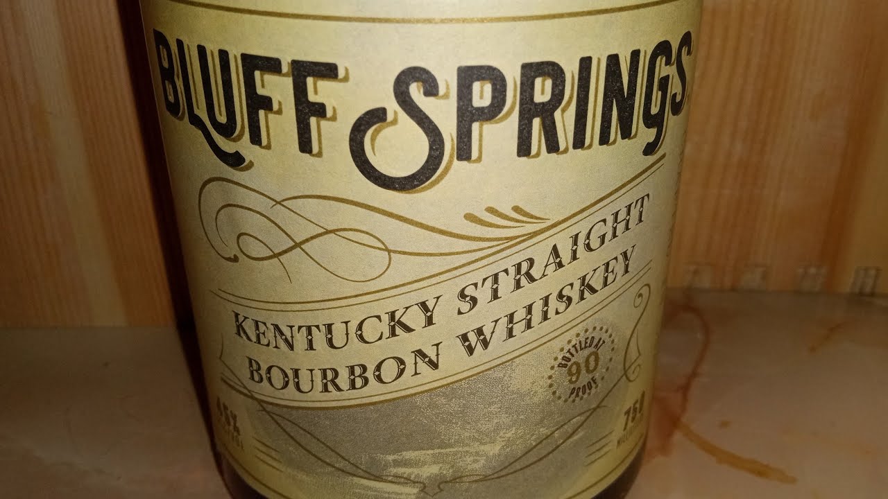BLUFF SPRINGS Straight Bourbon Whiskey Review - YouTube
