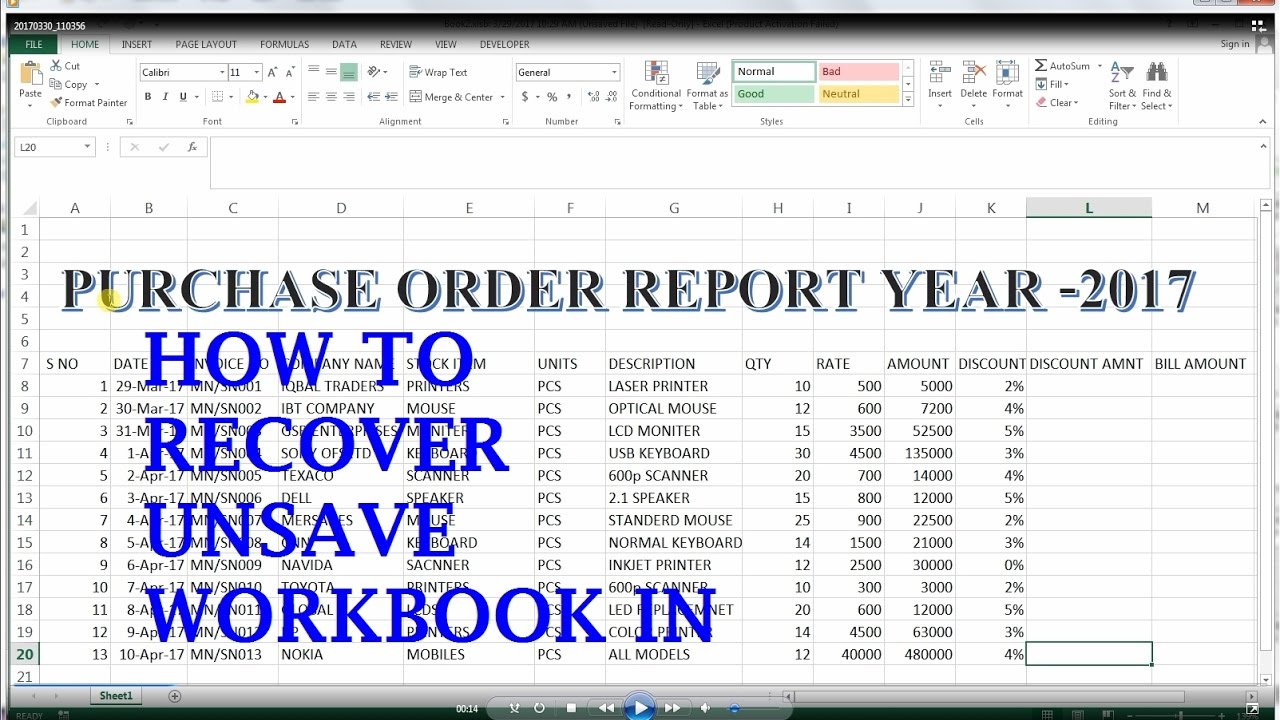 RECOVER UNSAVED WORKBOOK IN MS EXCEL YouTube recover-unsaved-workbook-in-ms-excel-youtube