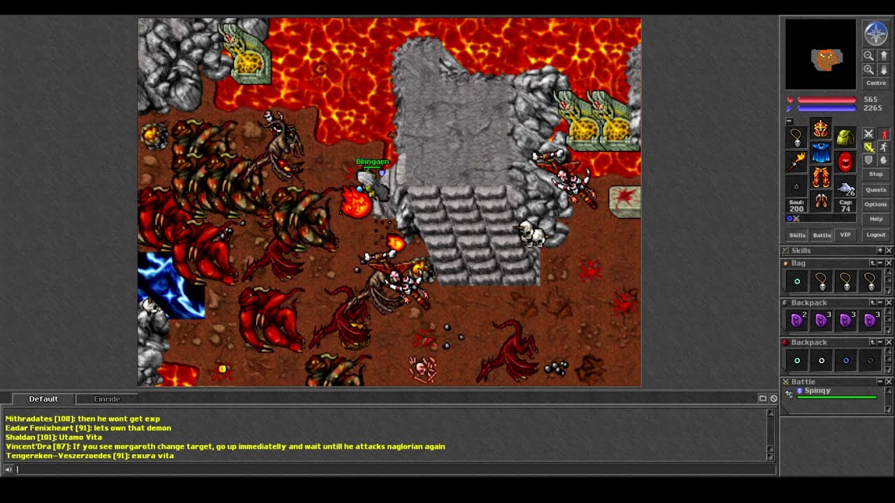 Old Tibia - First MORGAROTH on Inferna - Bringarn (7.92 2007) - YouTube