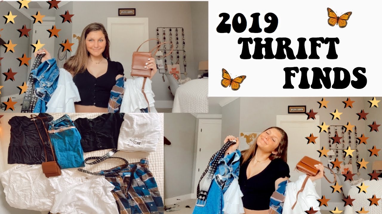 TOP 10 THRIFT FINDS OF 2019! super cute and trendy thrift finds/ TRY ON ...
