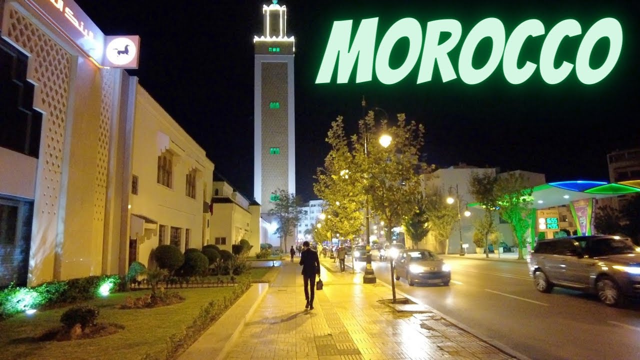 Breathtaking! Walking at Night in Tangier Morocco - YouTube