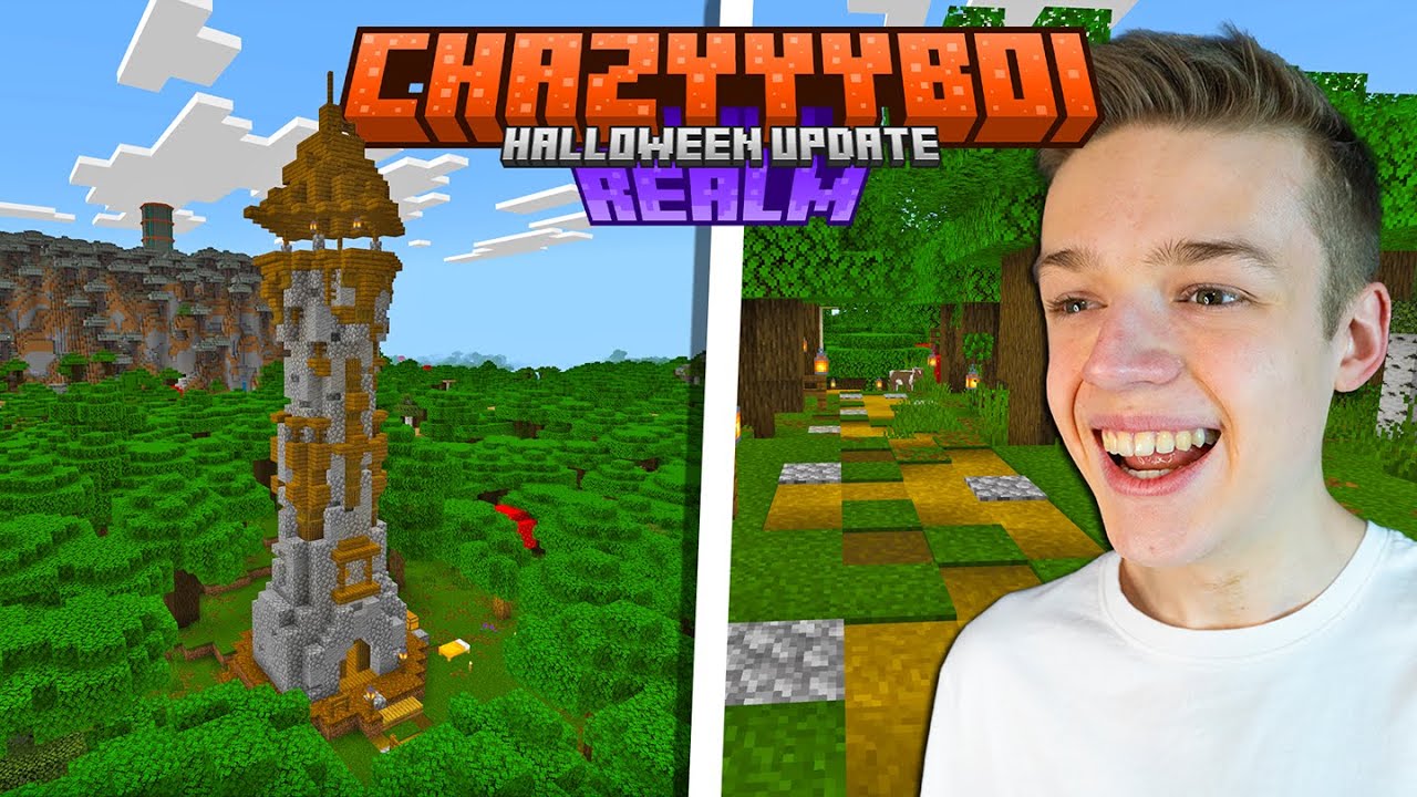 BUILDING A HALLOWEEN TOWER IN MINECRAFT! 🎃 - YouTube