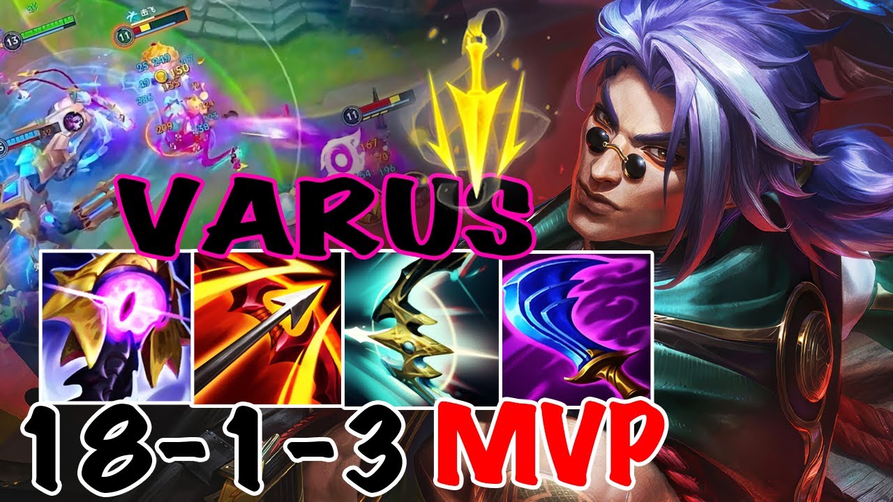 WILD RIFT VARUS ADC GAMEPLAY | 18 -1 -3 MVP | VARUS BUILD RUNES - YouTube