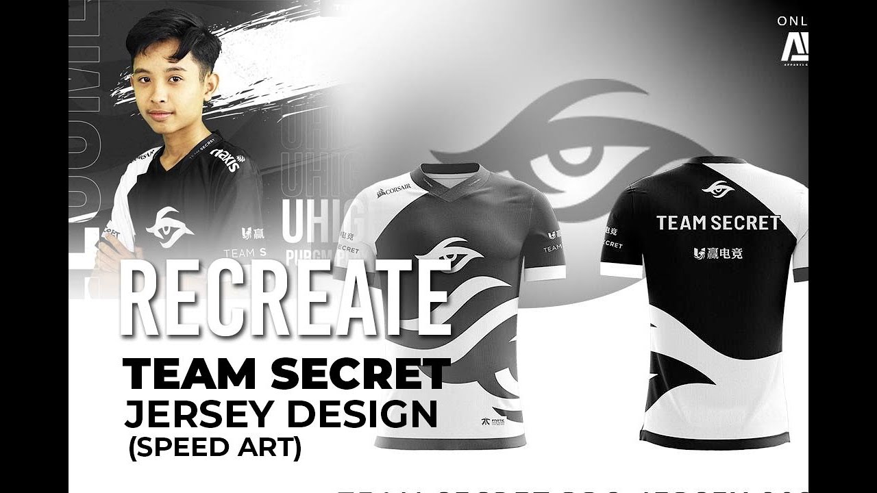 SPEEDART | Jersey Design for Team Secret (Recreate) in Adobe ...