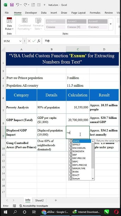 '"VBA Useful Custom Function 'Exnum' for Extracting Numbers from Text" - YouTube