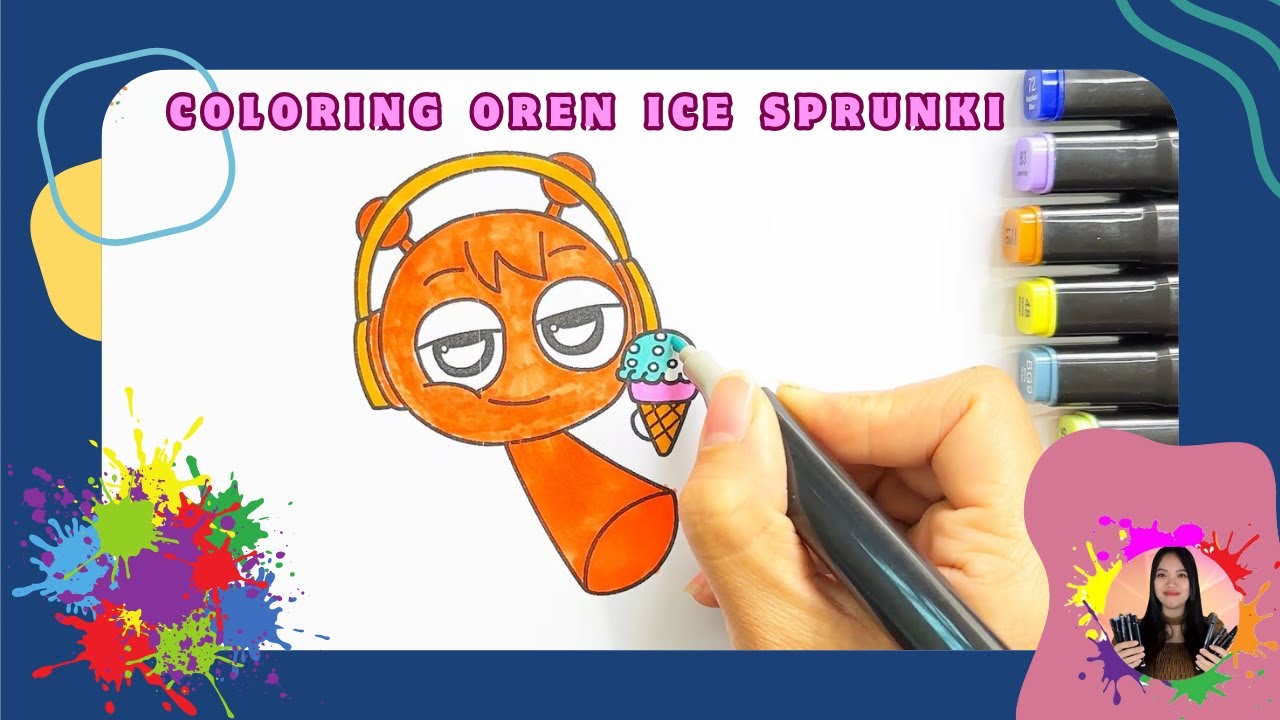 Color Oren Ice Sprunki | Fun & Relaxing Spooky-Cute Art Tutorial! - YouTube