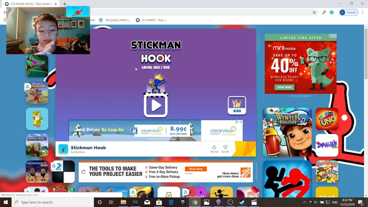 STICKMAN HOOK/reaching level 100! - YouTube