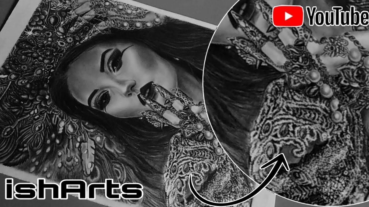 My Most DETAILED Artwork Till Now 🦋💗🦋 || How To Draw Detailed Artwork 🦋 ...