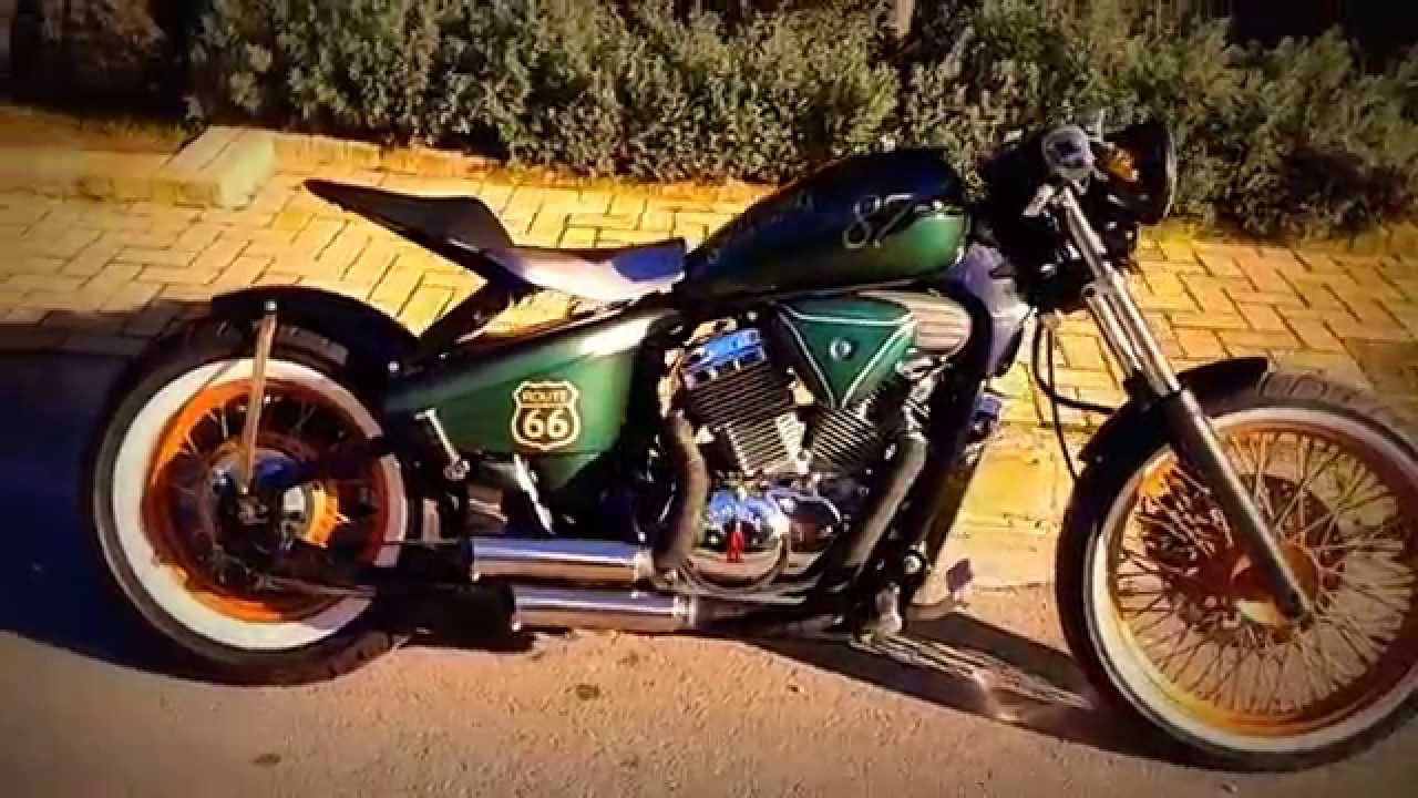 honda shadow vlx 600 castom bobber ( jack daniels ) 87 HD steed - YouTube