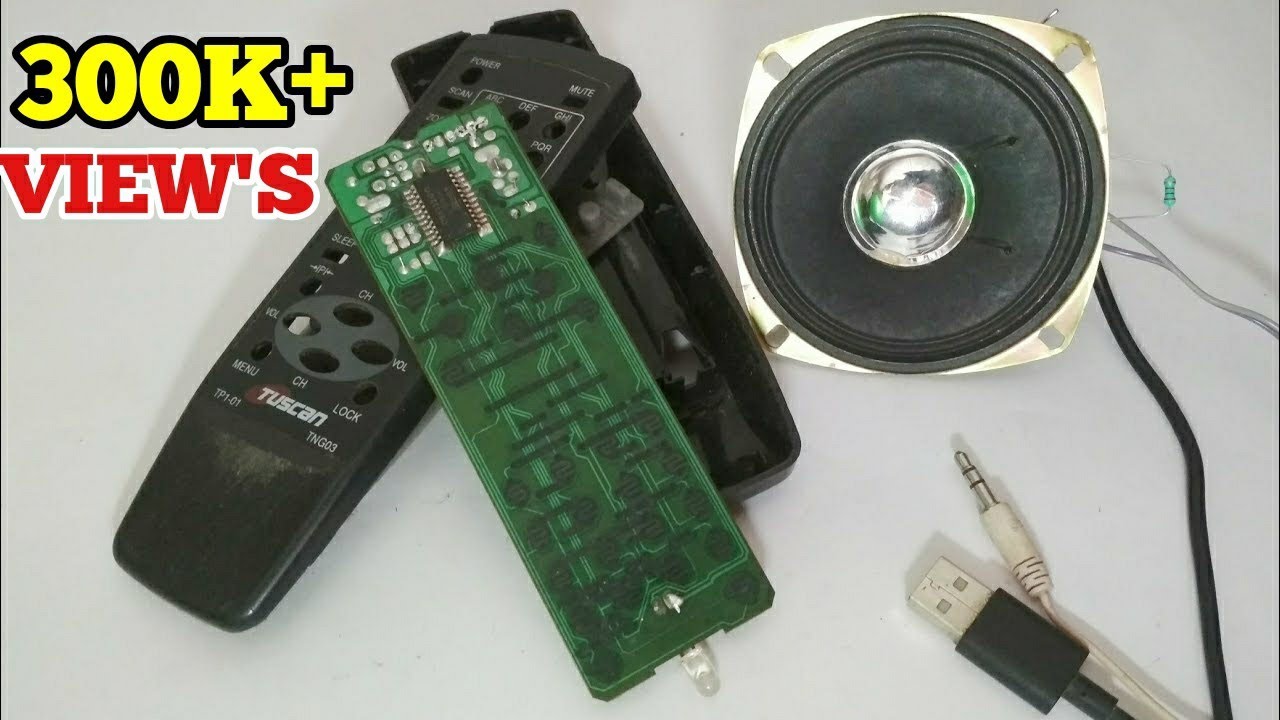 Simple audio amplifier used old TV REMOTE - YouTube