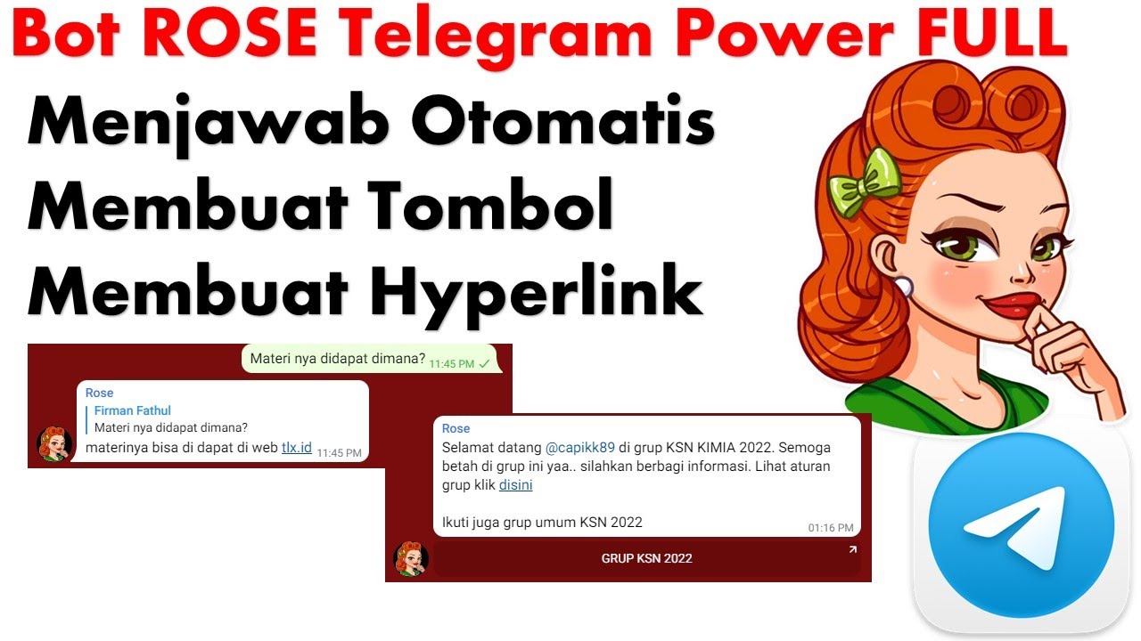 Bot Rose Telegram Power Full Menjawab Otomatis Membuat tombol dan ...
