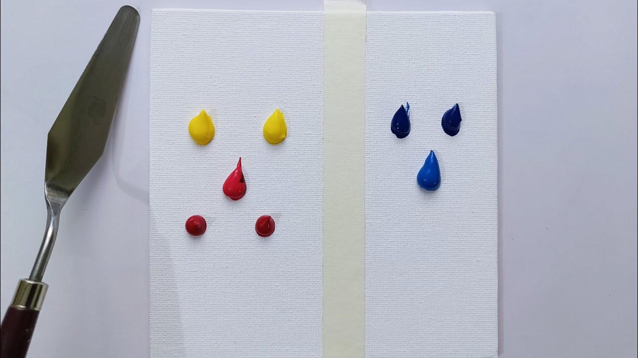 #PAINTING 131 / Satisfying Half Color Landscape Acrylic Painting on ...