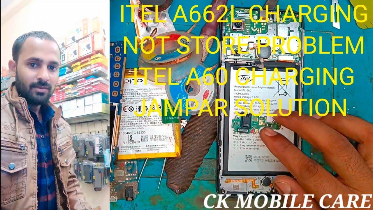 Itel a662l charging jampar solution || itel a662l A60 charging not ...