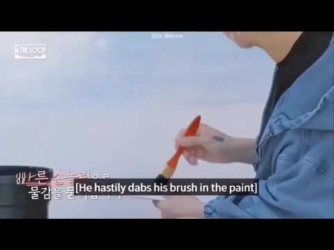 BTS jungkook painting skills in the soop