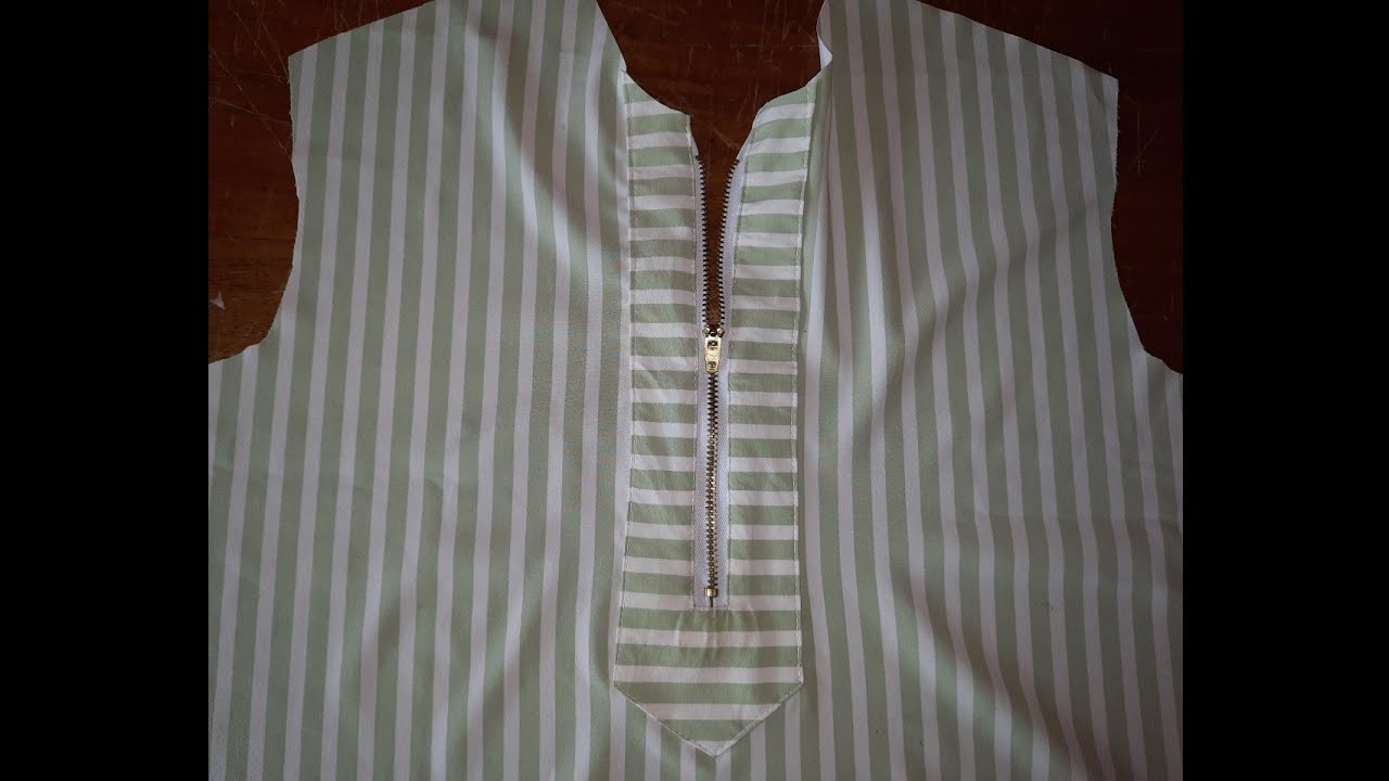 CÓMO HACER UNA PECHERA CON CREMALLERA - YouTube