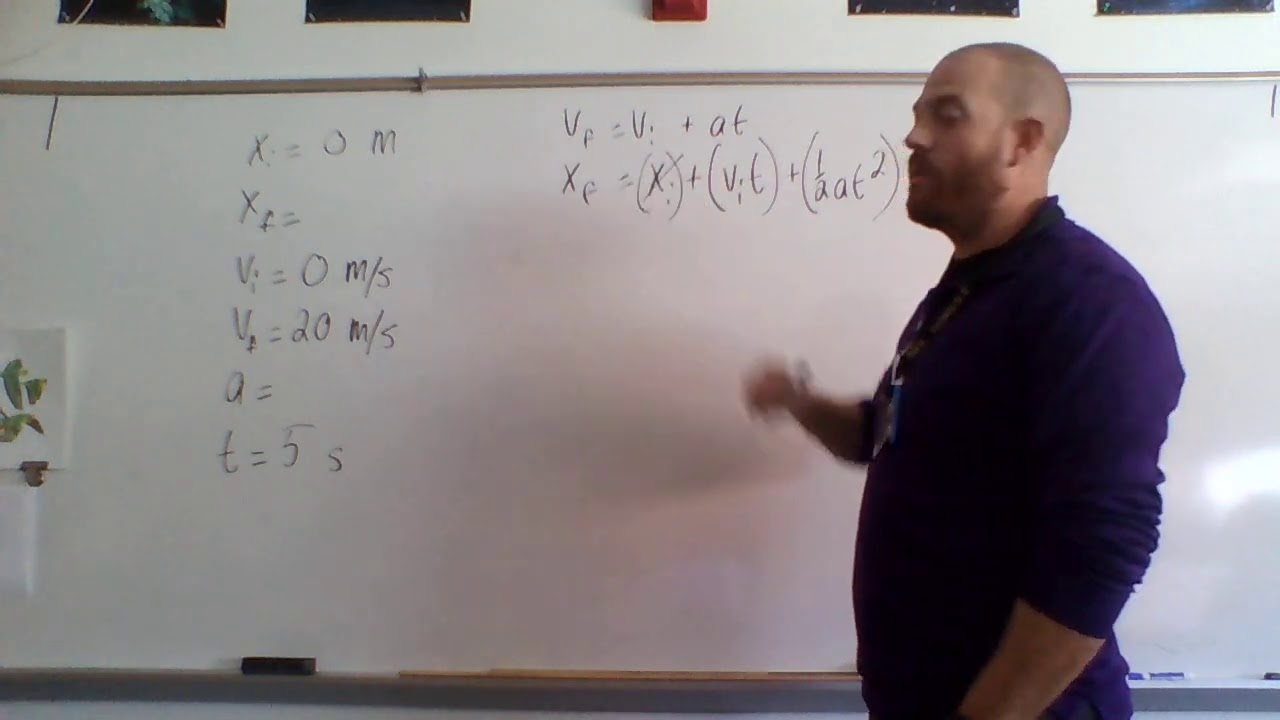 Finding Final Position when given initial position, initial velocity ...