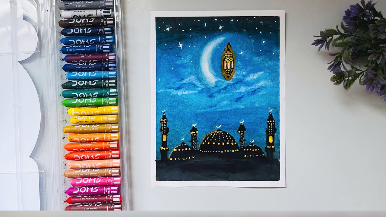 Eid Drawing Easy and Beautiful | Eid Drawing Easy Step by Step | Eid ...
