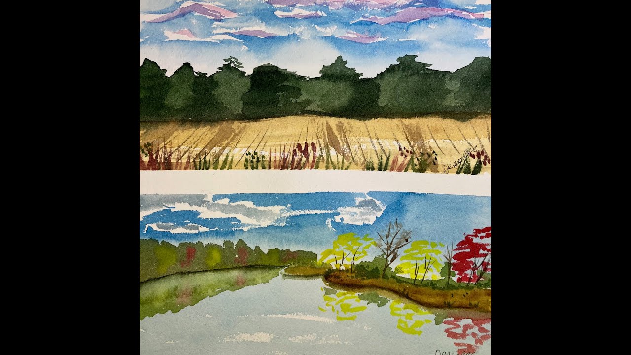 Two landscapes in watercolor - YouTube