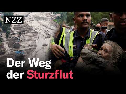 So hat sich die Sturzflut ihren Weg durch Nepal gebahnt