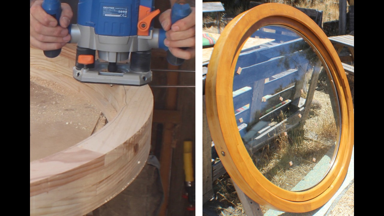 Making a Round Timber Window by Hand - YouTube