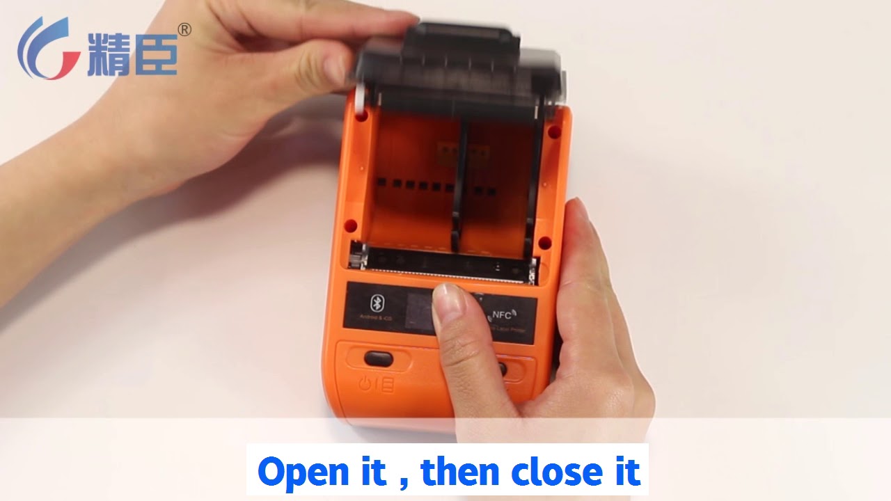 JINGCHEN B11 label printer paper bin operation guide - YouTube