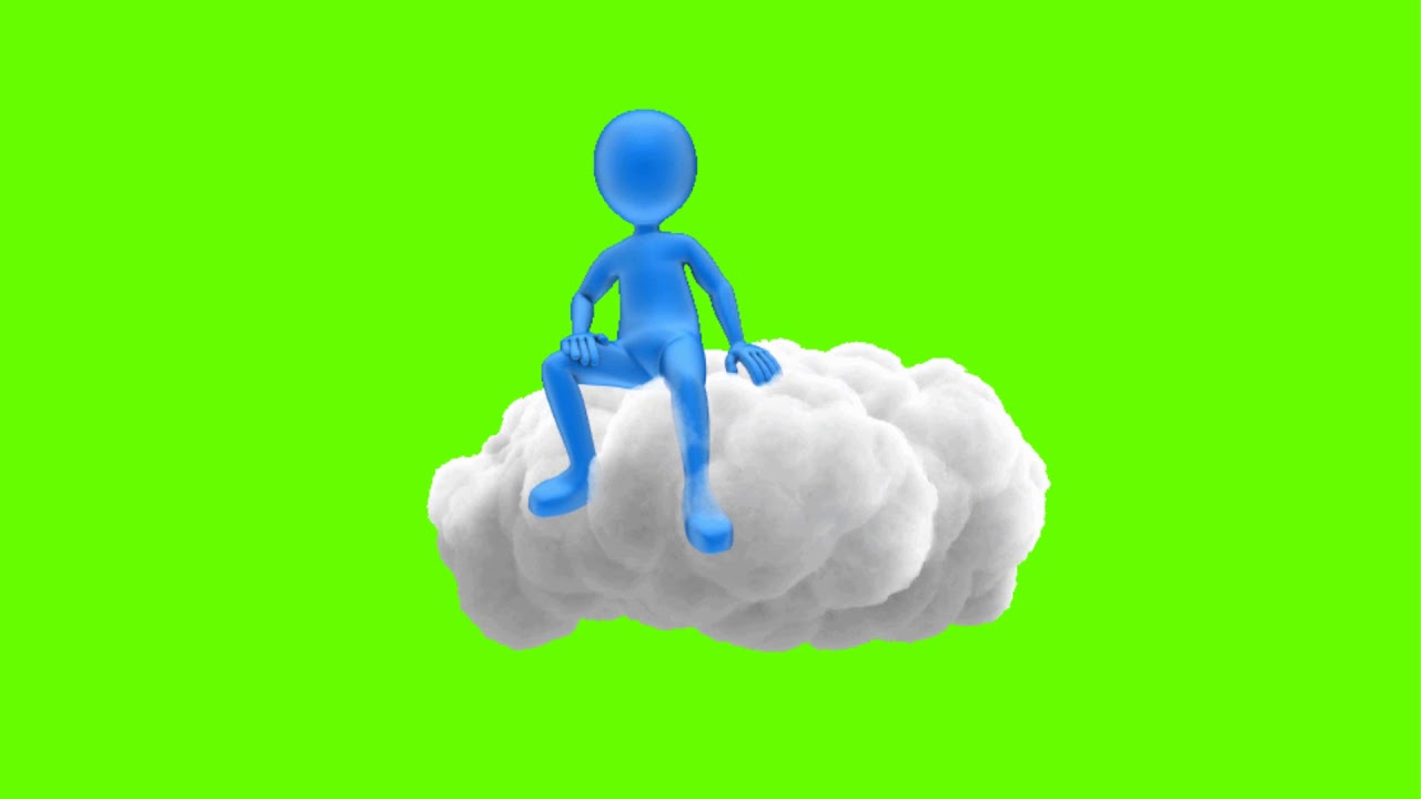 green screen cartoon ride cloud - YouTube