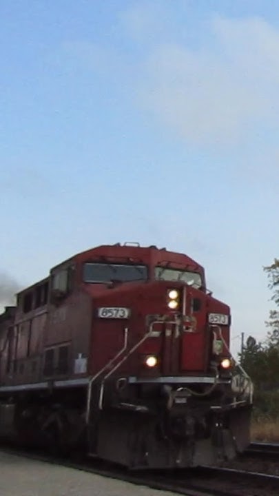 CP 8573 leads a westbound empty sand train 10-12-24 - YouTube