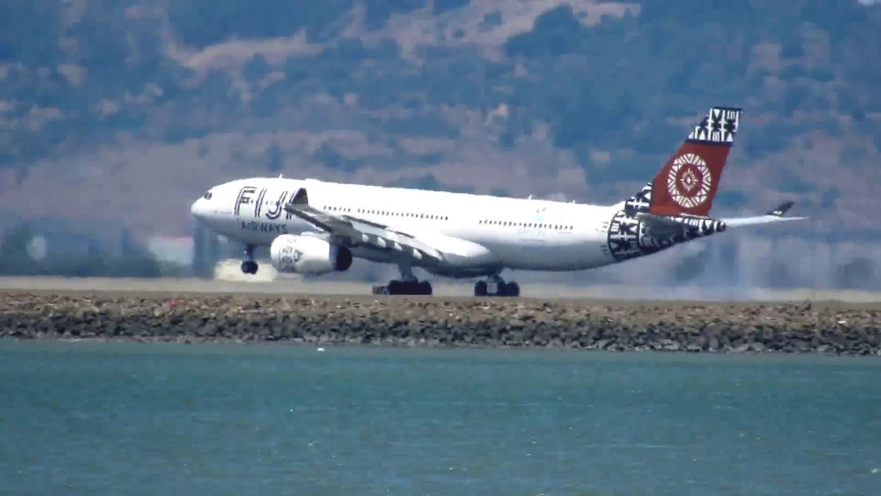 SFO: Fiji Airways (FJI 870) from Nadi [A330-200][DQ-FJV] - YouTube