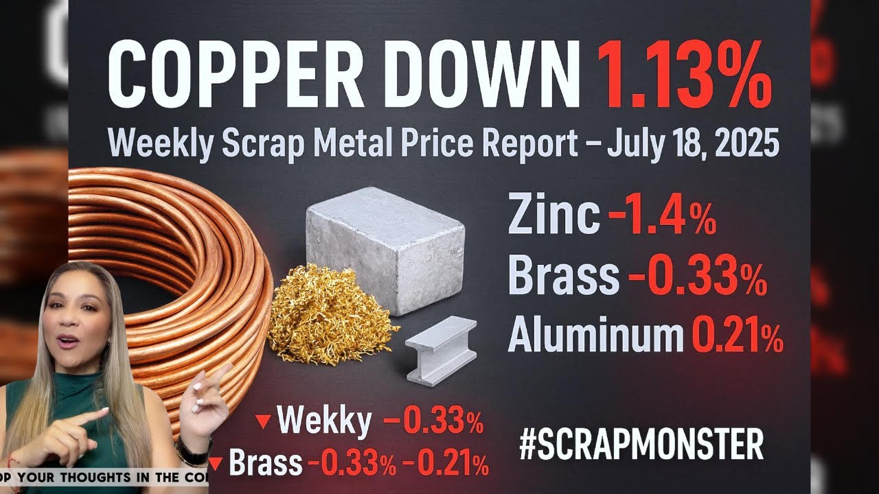 "Scrap Metal Prices Down This Week | Weekly Scrap Metal Price Report | July 18, 2025 | # ...