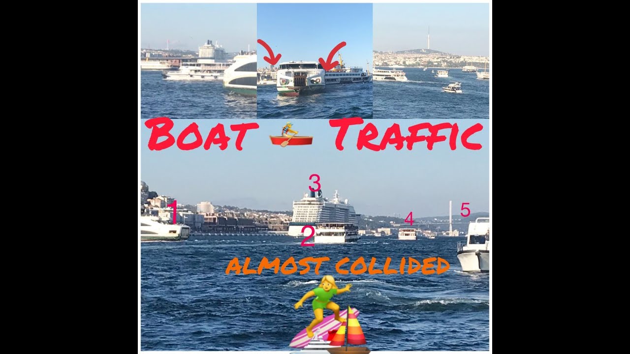 BOAT TRAFFIC. SO MANY BOATS ON SEA AT SAME TIME NEARLY COLLIDED - YouTube