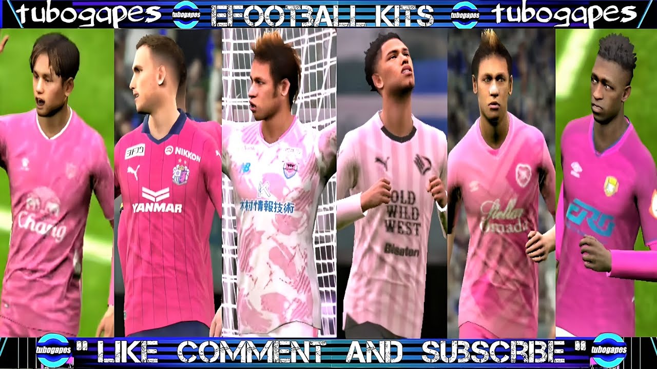 Best Pink Kits! Player Name Font eFootball 2024🔥 - YouTube