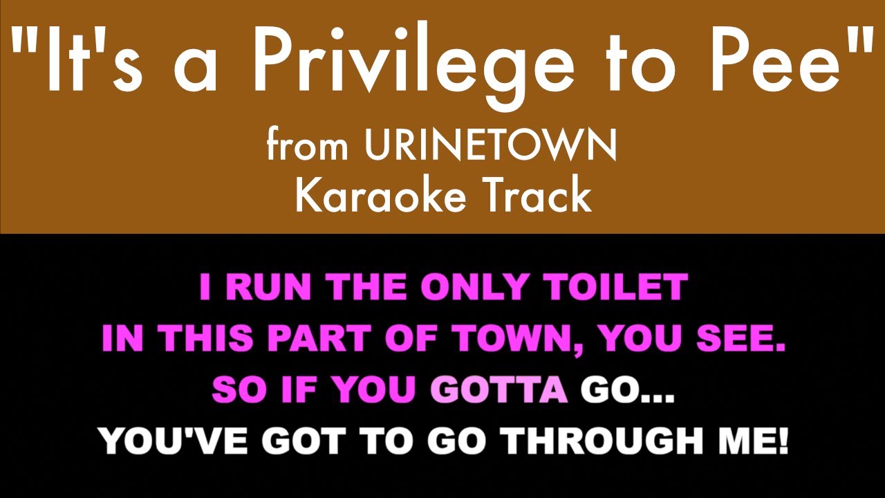 "It's a Privilege to Pee" from Urinetown - Karaoke Track with Lyrics on ...