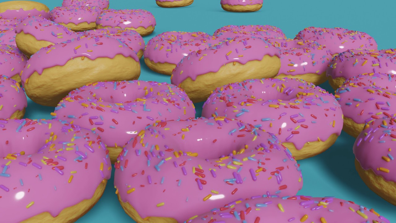 Donuts rain Blender - YouTube