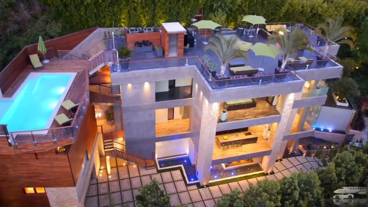 $20,000,000 CELEBRITY MEGAMANSION BEVERLY HILLS ULTRA MODERN MEGA ...