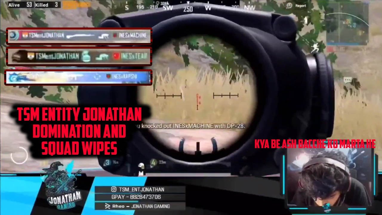 TSM Entity Jonathan Domination & Squad Wipes in Pubg Mobile Pro League ...