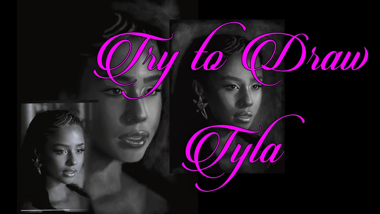 How to Draw Tyla: Black and White Portrait | Digital Painting - YouTube