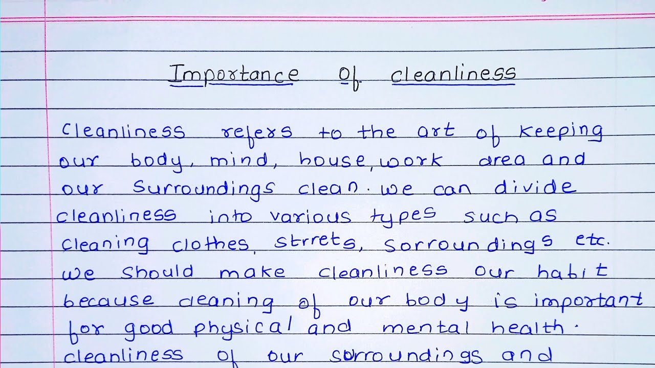Importance Of Cleanliness || Essay On Cleanliness || Important Lines On ...