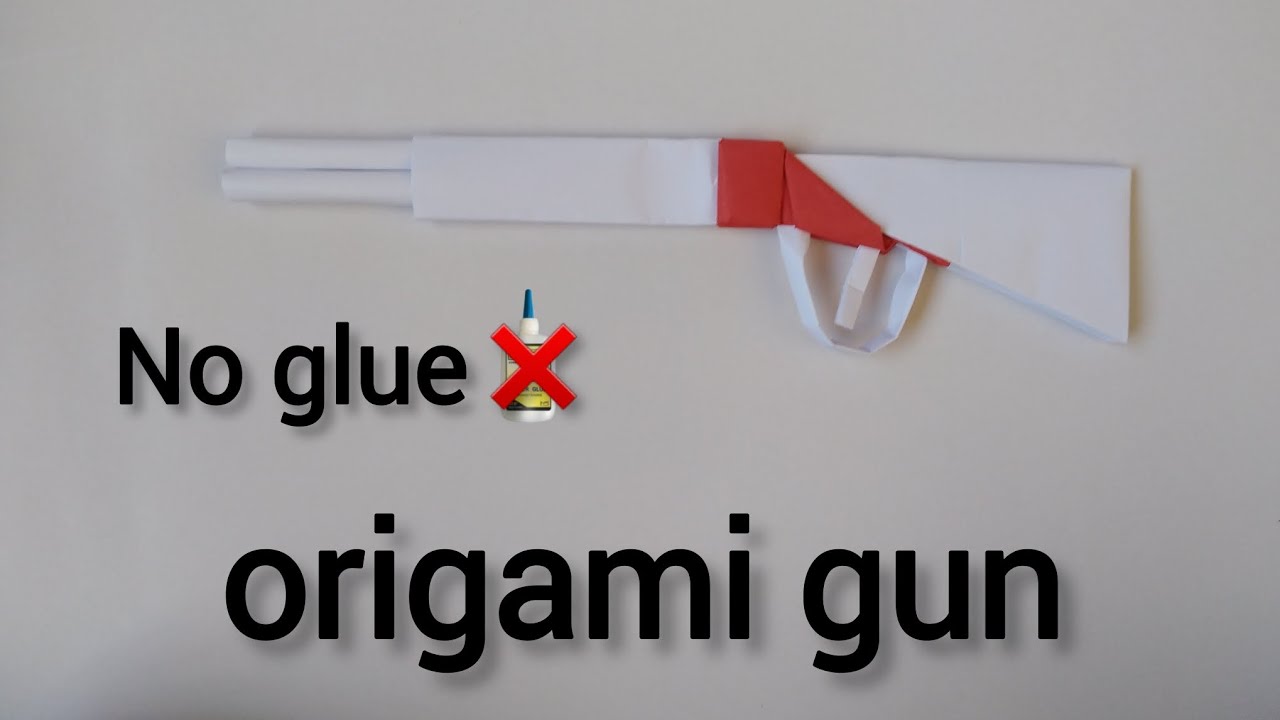 Paper origami gun training without using glue|Easy tutorial on how to ...
